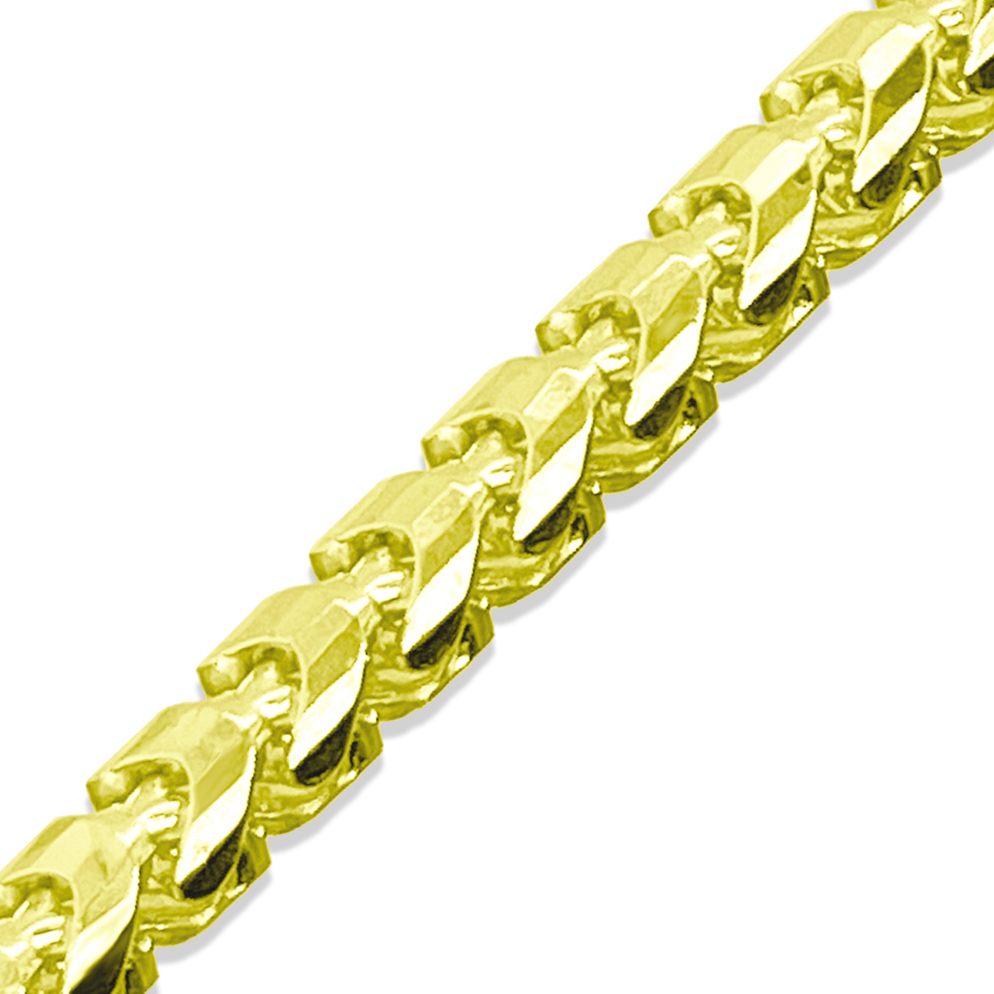 5mm Diamond Cut Franco Chain 14k Solid Gold | Mour & Co.